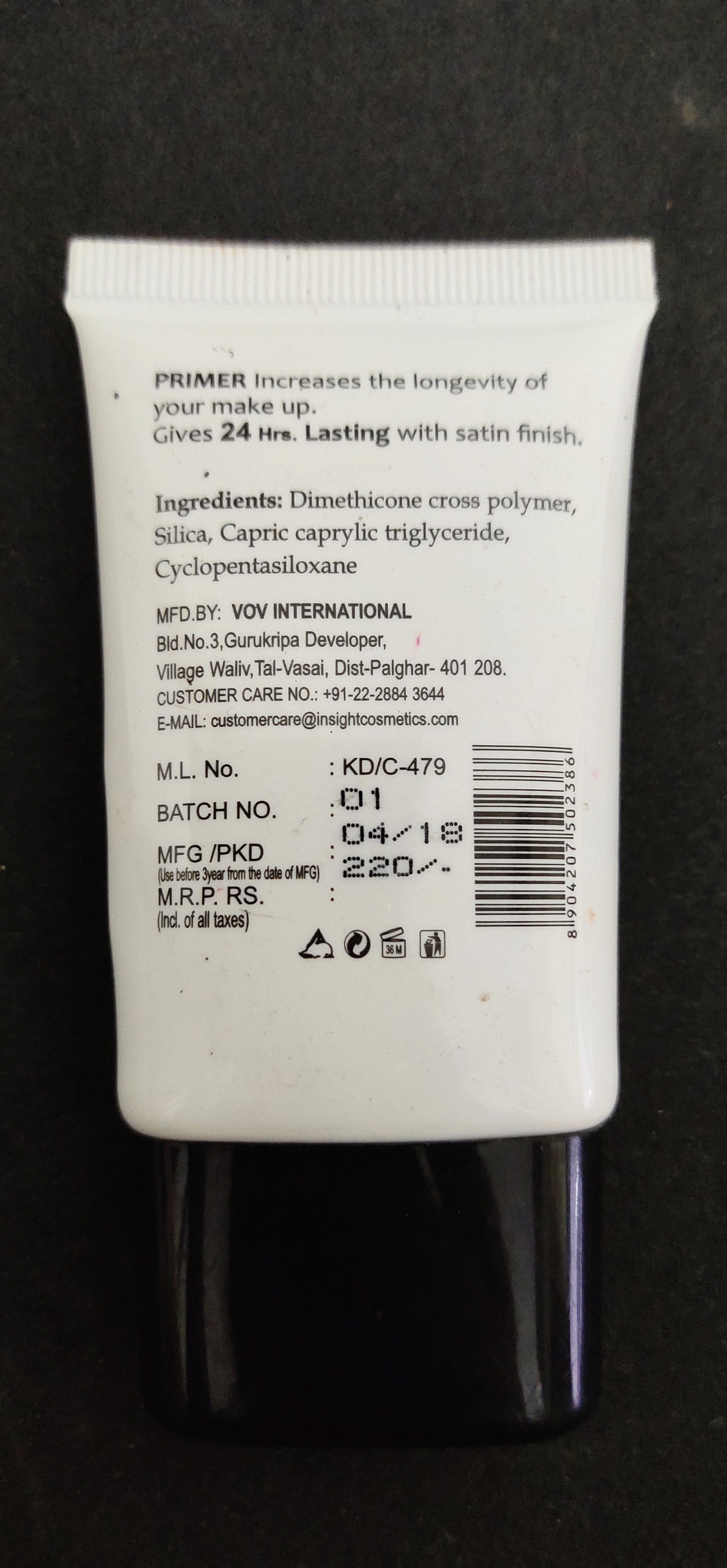 Insight Cosmetics 3 In 1 Long Lasting Primer - makeupadda